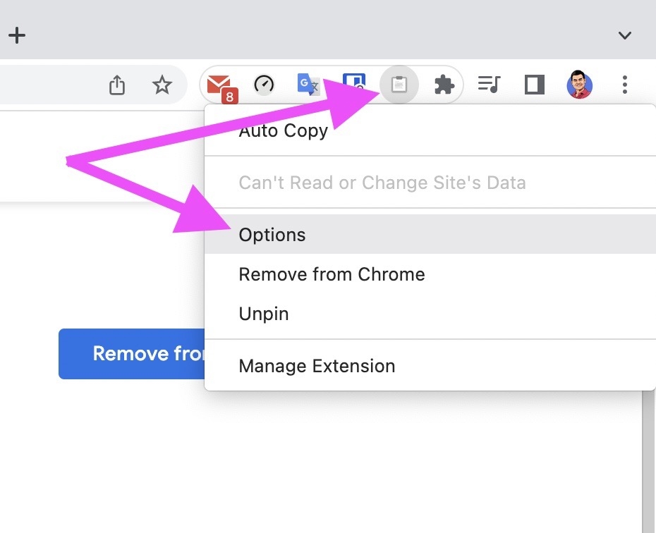 Tự động loại bỏ định dạng khi sao chép văn bản trên Chrome
